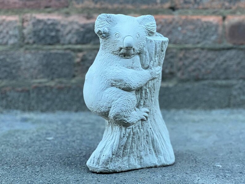 Concrete Koala Figurine Handmade Cement Animal Statue Garden Koala ...
