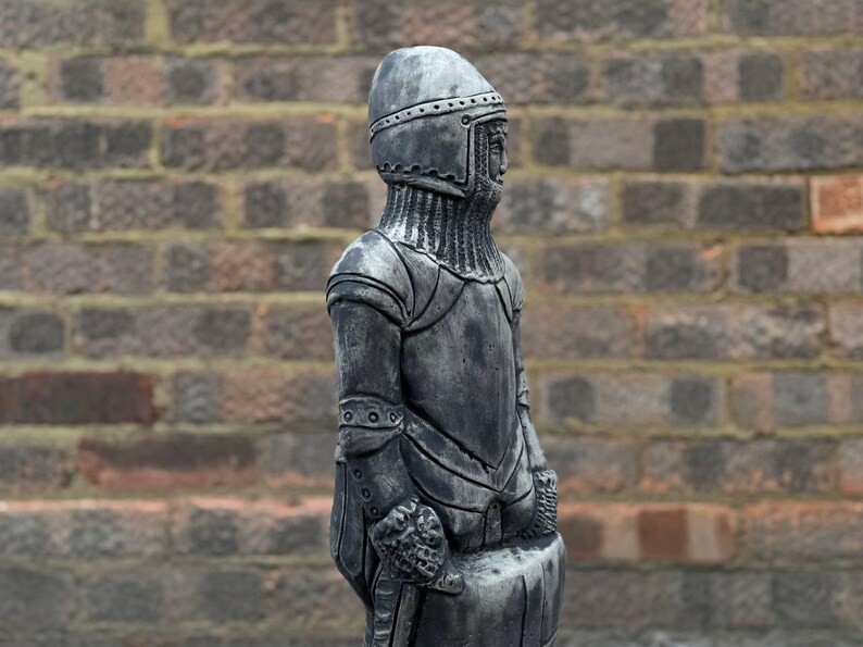 Medieval Knight Garden Sculpture Concrete Warrior Figurine Knight ...