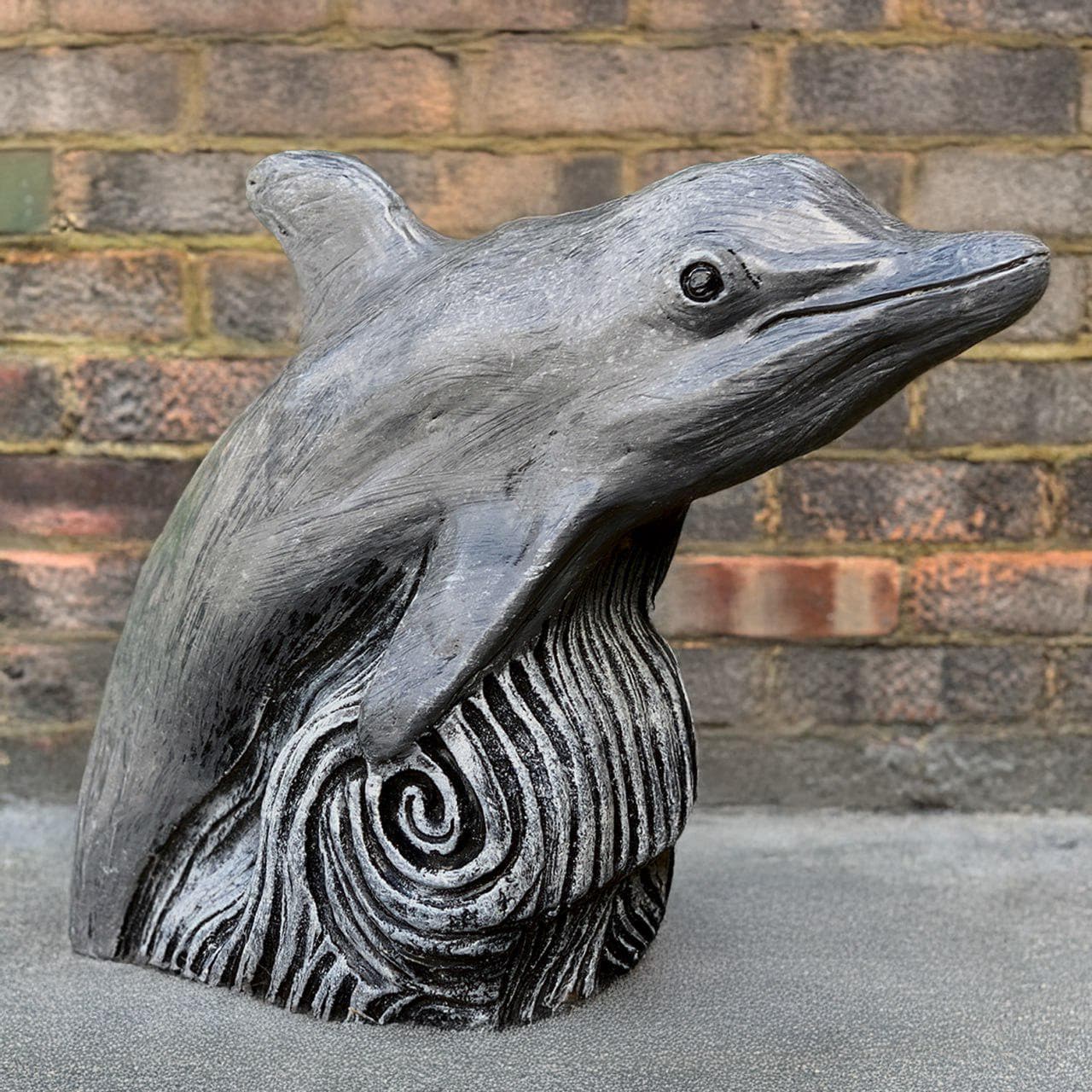 Large Dolphin Statue Concrete Dolphin Figurine Outdoor Ocean Fish ...