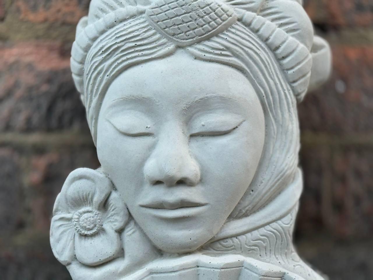 Outdoor Wall Woman Face Statue Stone Wall Face Sculpture Outdoor Woman ...