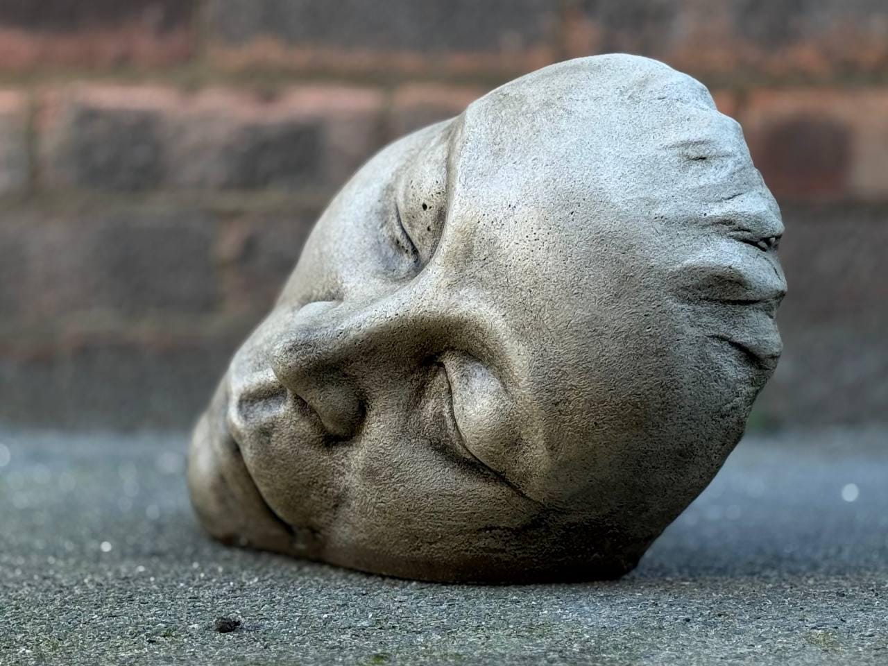 Large Face Sculpture Concrete Head Figurine Stone Modern Statue ...