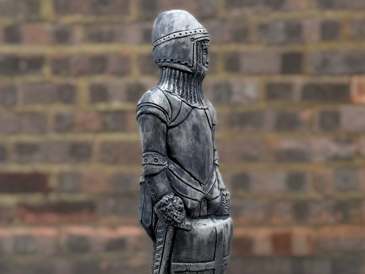 Medieval Knight Garden Sculpture Concrete Warrior Figurine Knight ...