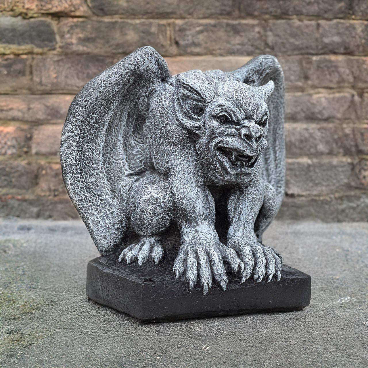 Concrete Gargoyle Statue Stone Monster Sculpture Outdoor Demon Figurine ...