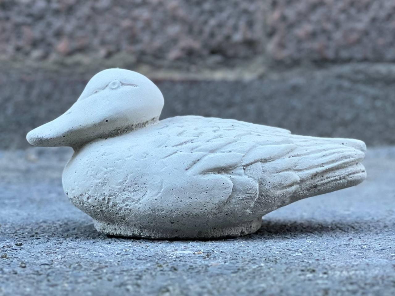 Concrete Duck Figurine Stone Goose Statue Cement Farm Animal Decoration ...