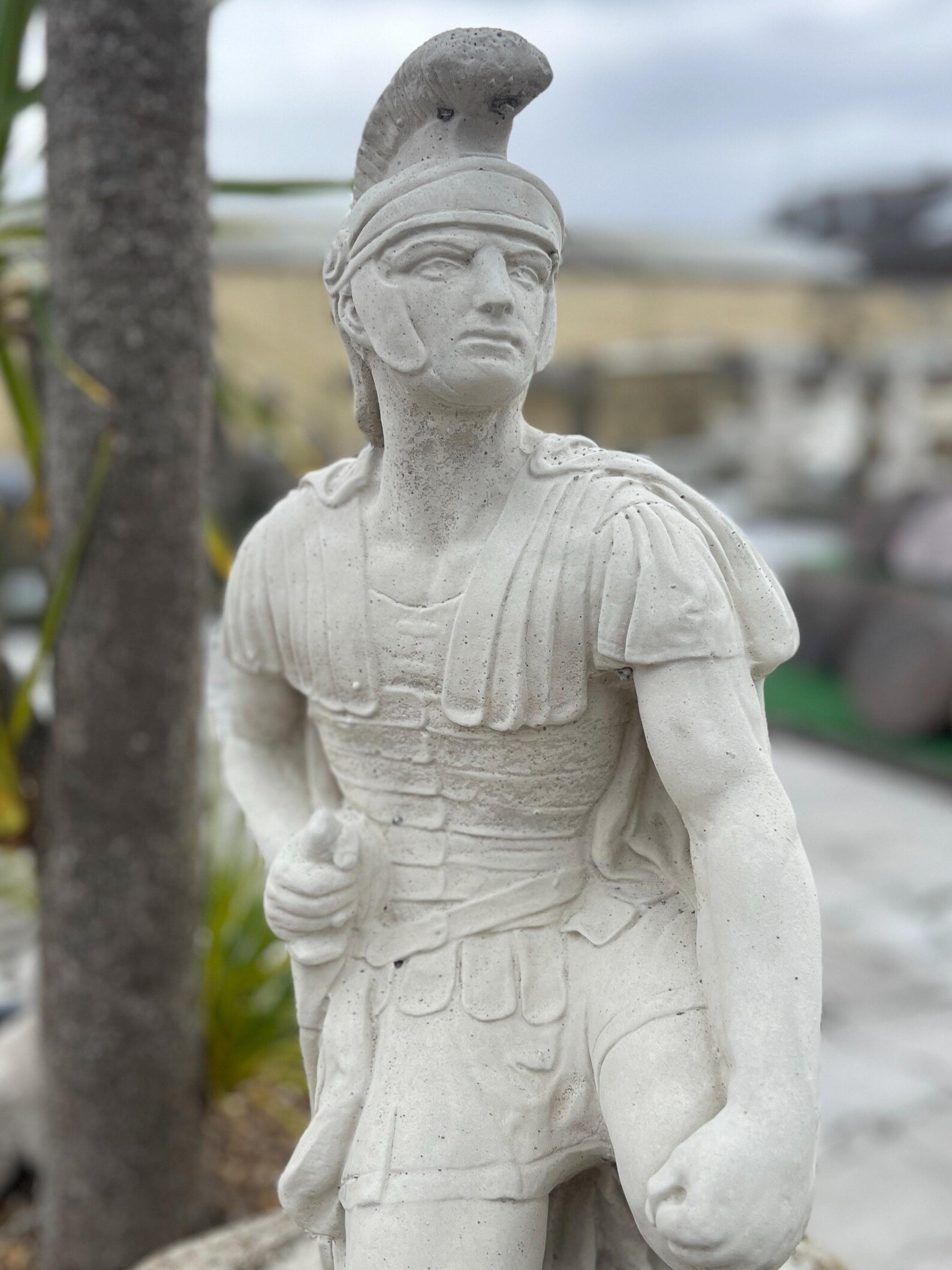 Large Roman Soldier Figurine Outdoor Soldier Sculpture Stone Ancient ...