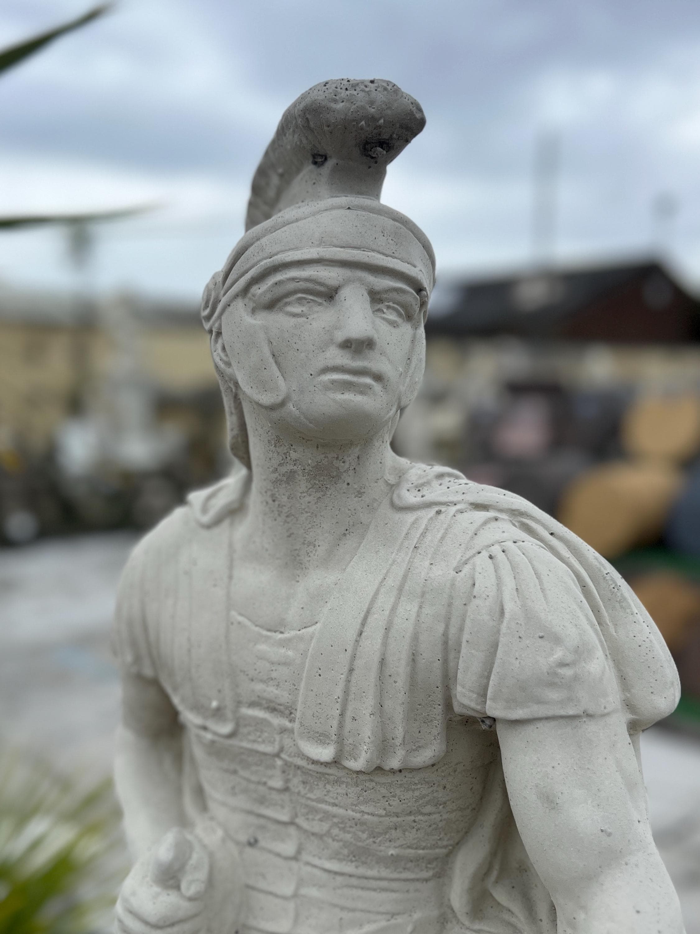 Large Roman Soldier Figurine Outdoor Soldier Sculpture Stone Ancient ...