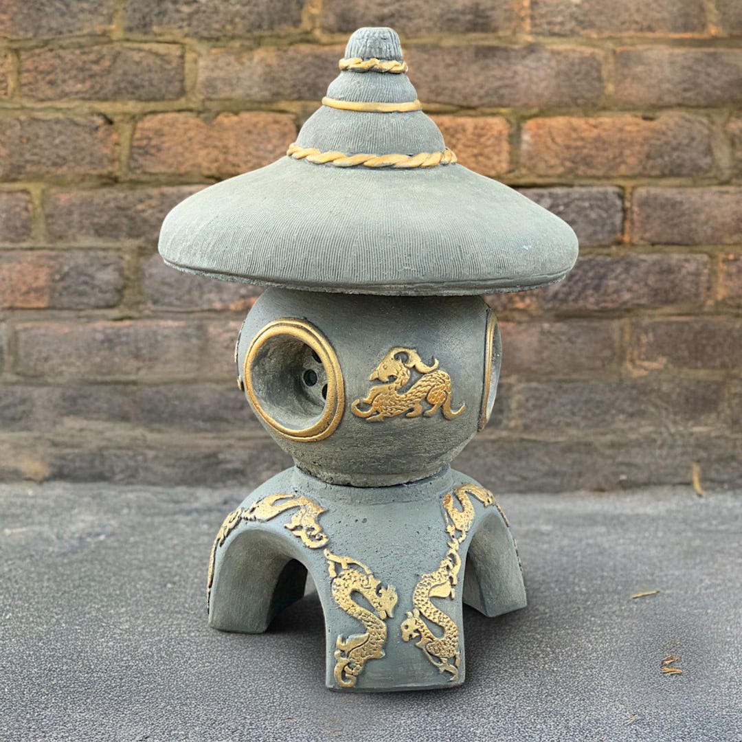 Japanese Pagoda Figurine Concrete Pagoda Sculpture Stone Asian Temple ...