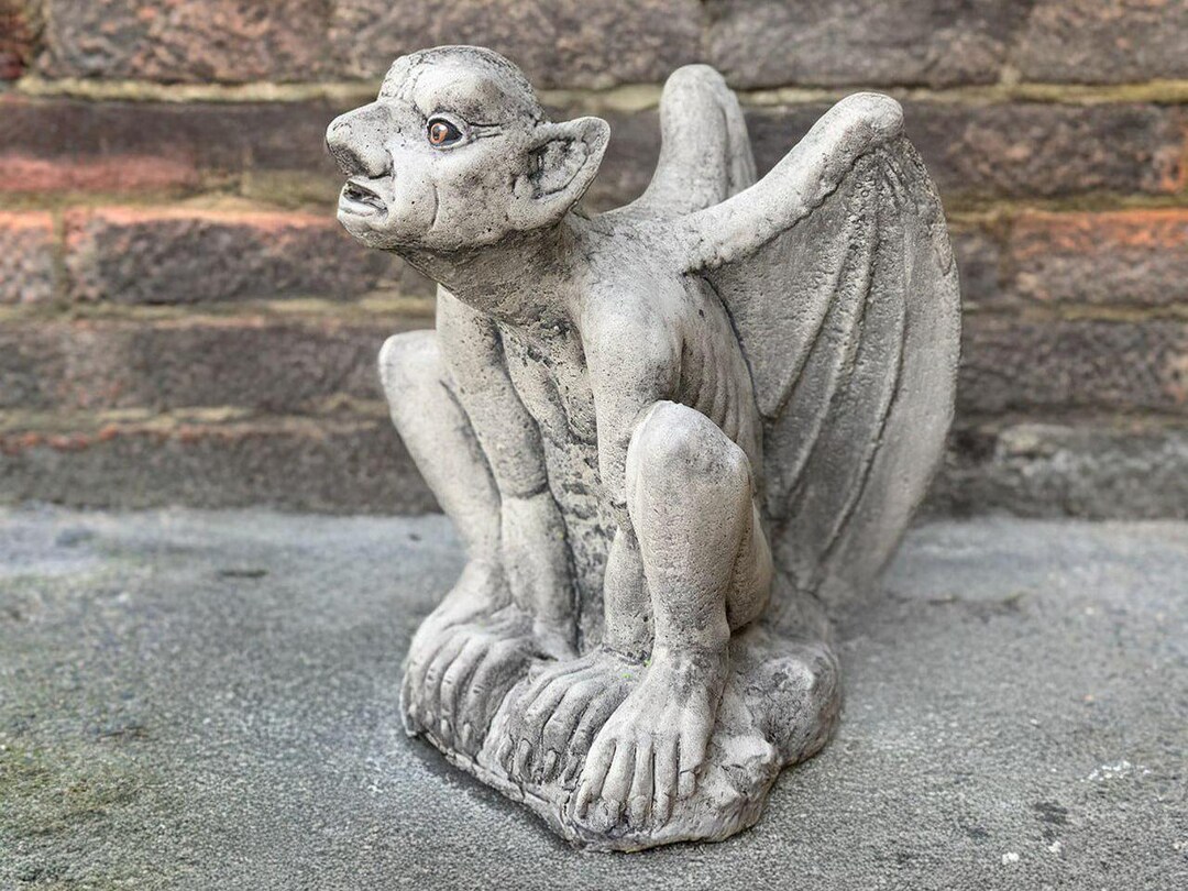 Outdoor Gargoyle Statue Concrete Gargoyle Figurine Guardian Gargoyle ...