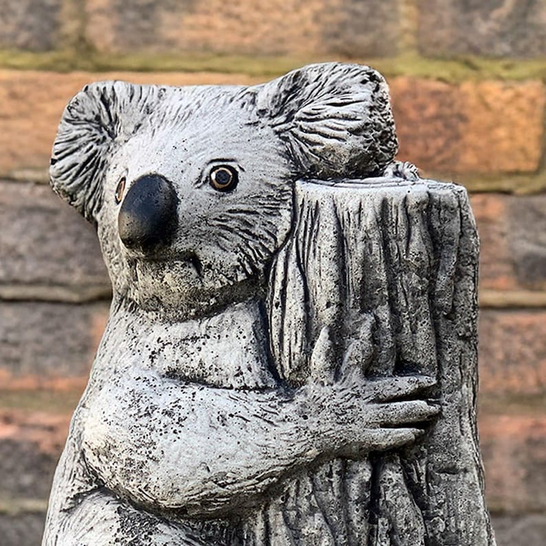 Stone Koala Statue Cement Animal Figurine Garden Koala Sculpture ...