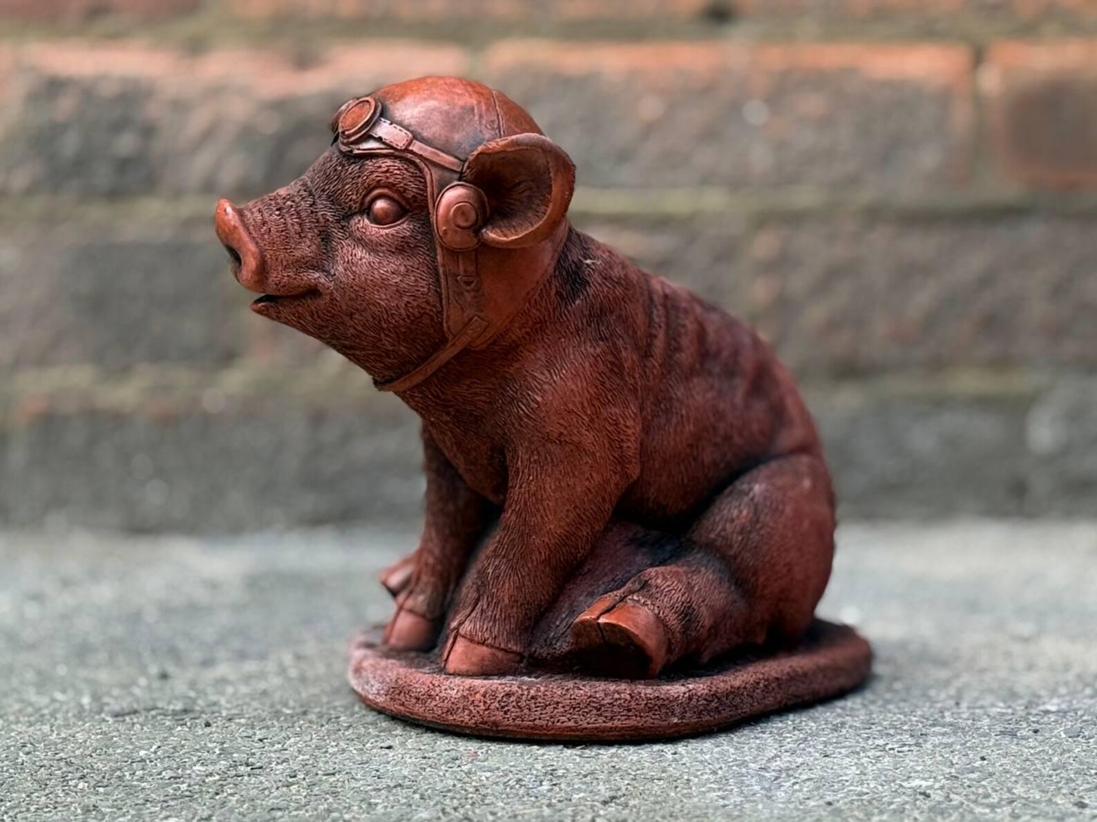 Fantasy Pig Sculpture Concrete Pig Statue Outdoor Wildlife Figurine ...
