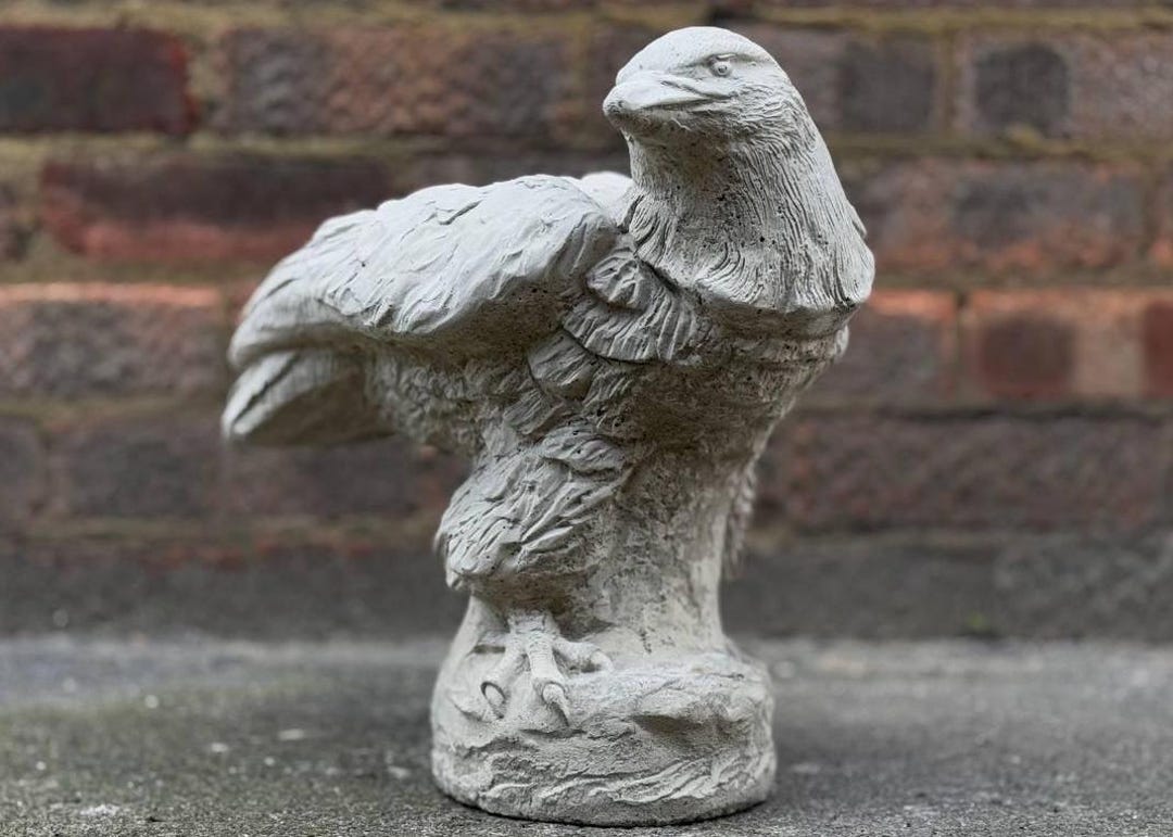 Stone Eagle Sculpture Majestic Concrete Eagle Statue Handmade Cement ...