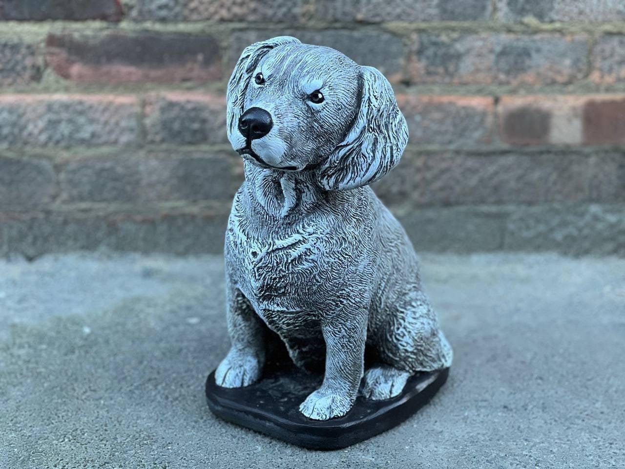 Stone Large Spaniel Decoration Garden Dog Sculpture Outdoor Pet ...
