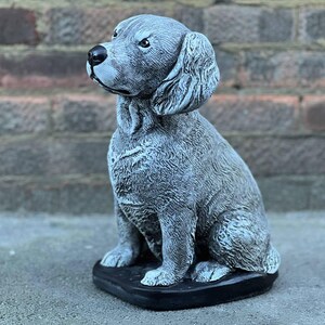 Stone Large Spaniel Decoration Garden Dog Sculpture Outdoor Pet ...