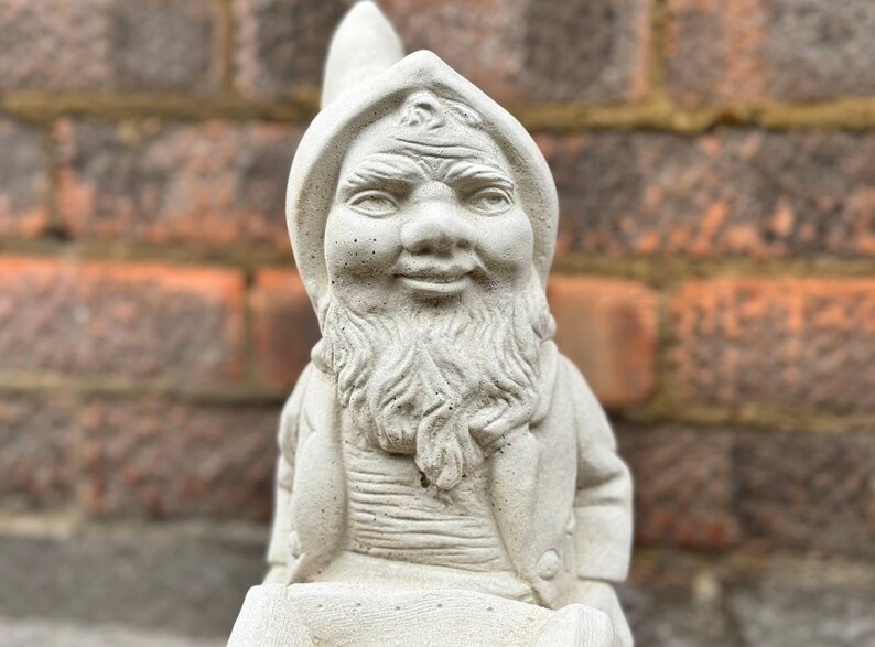 Garden Gnome With Wheelbarrow Figurine Outdoor Gnome Decoration ...