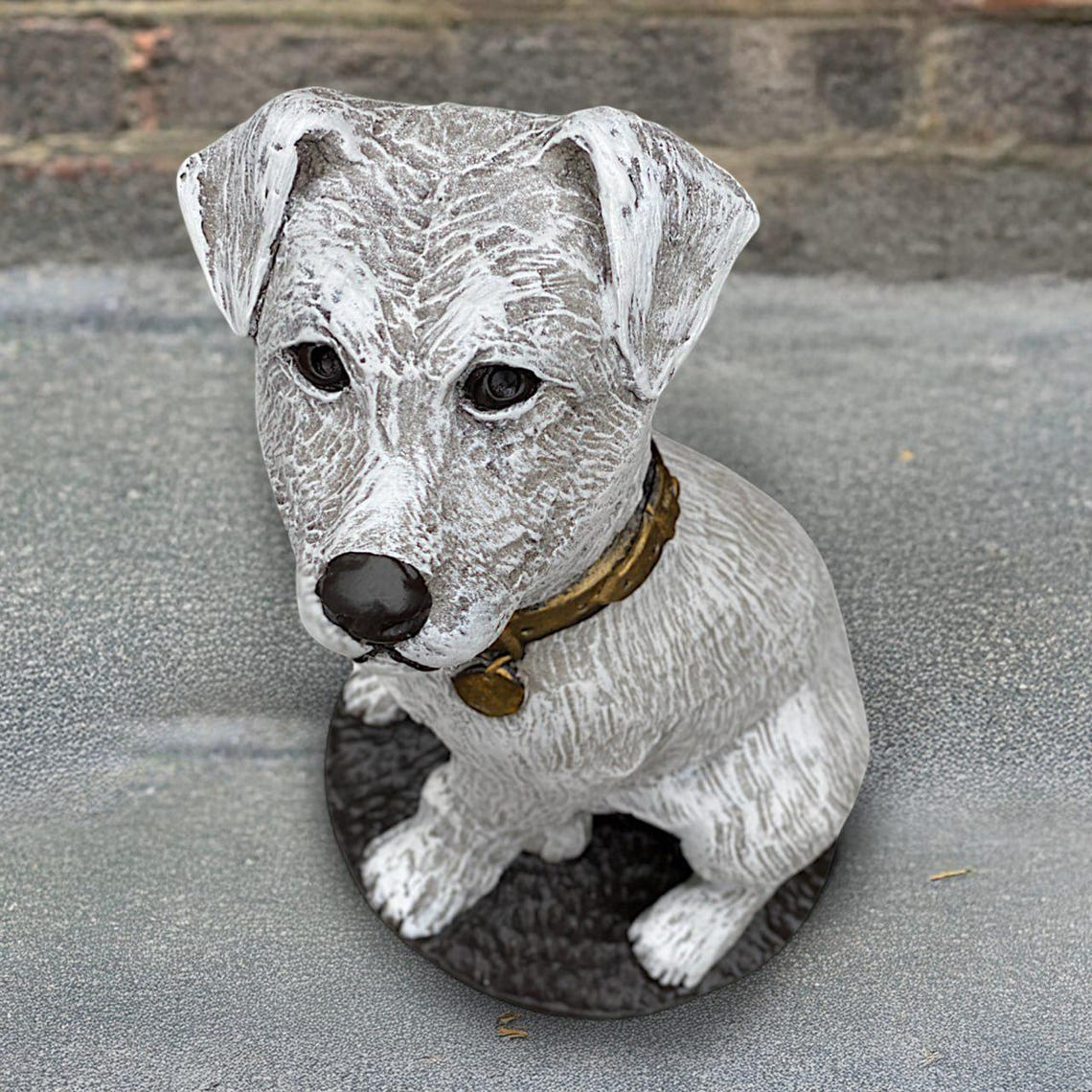 Outdoor Terrier Sculpture Stone Jack Russell Figurine Concrete Dog ...