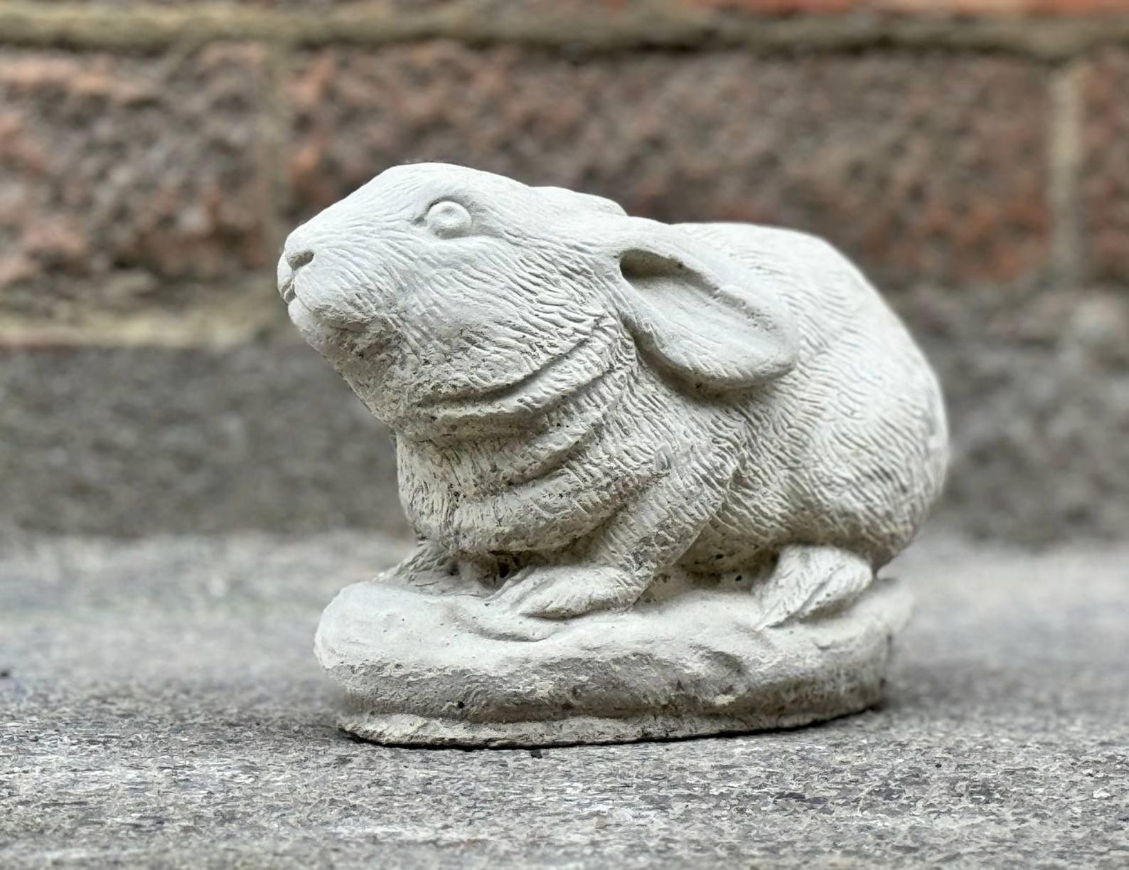 Outdoor Rabbit Decoration Stone Garden Bunny Statue Cement Farm Animal ...