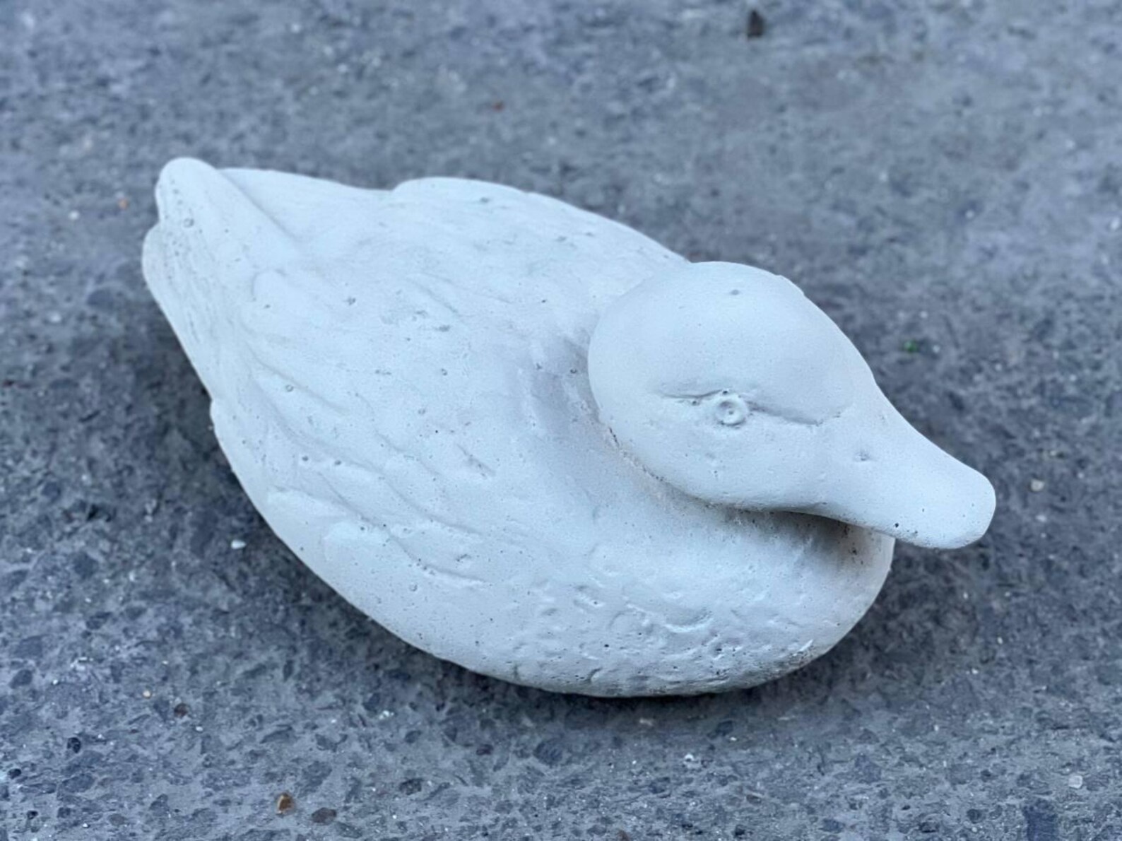 Concrete Duck Figurine Stone Goose Statue Cement Farm Animal Decoration ...