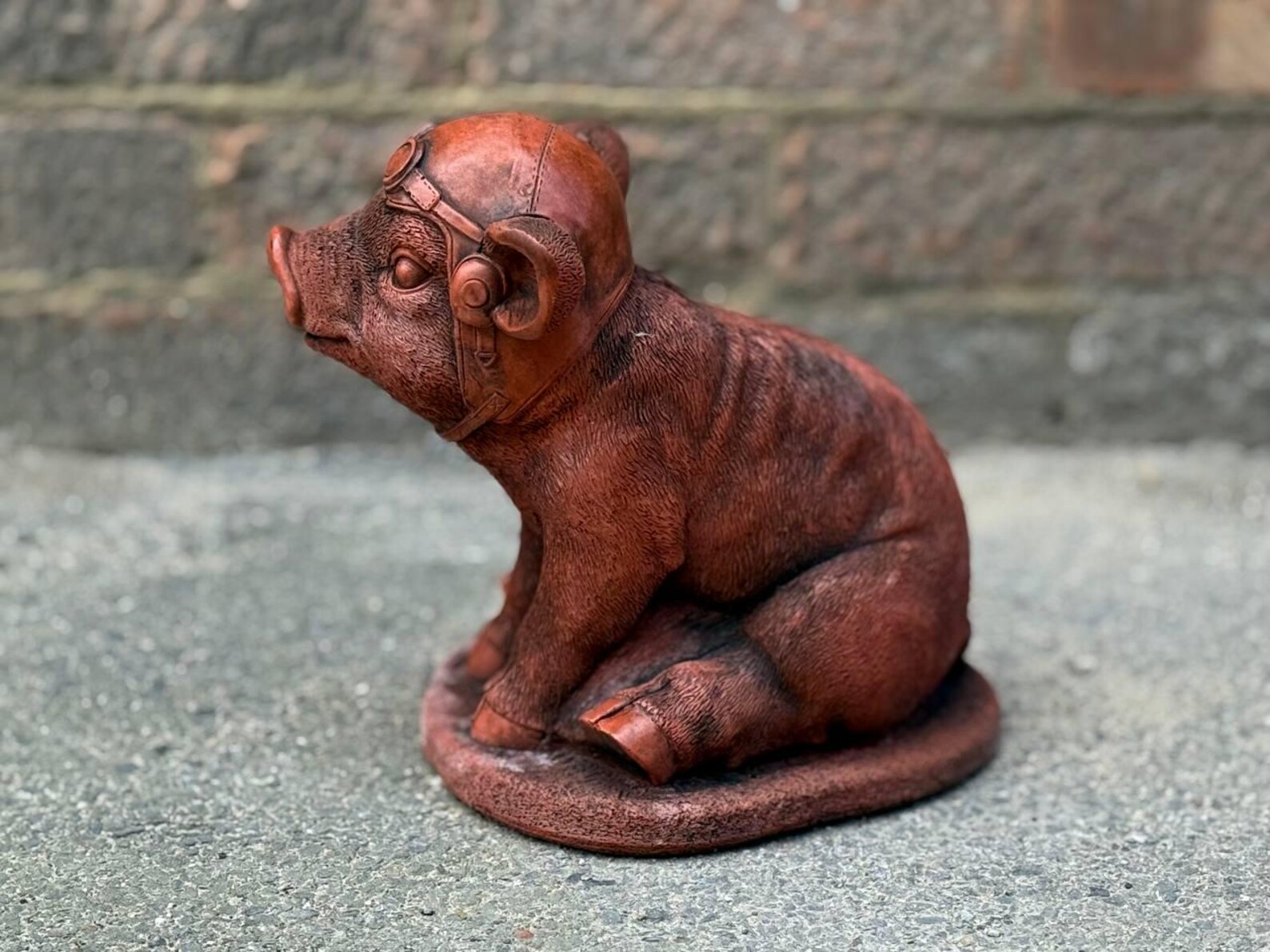 Fantasy Pig Sculpture Concrete Pig Statue Outdoor Wildlife Figurine ...