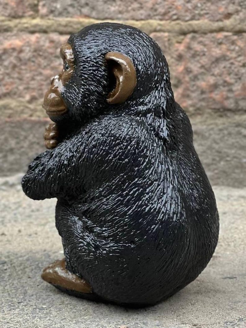 Thinking Monkey Concrete Statue Realistic Monkey Sculpture Concrete ...