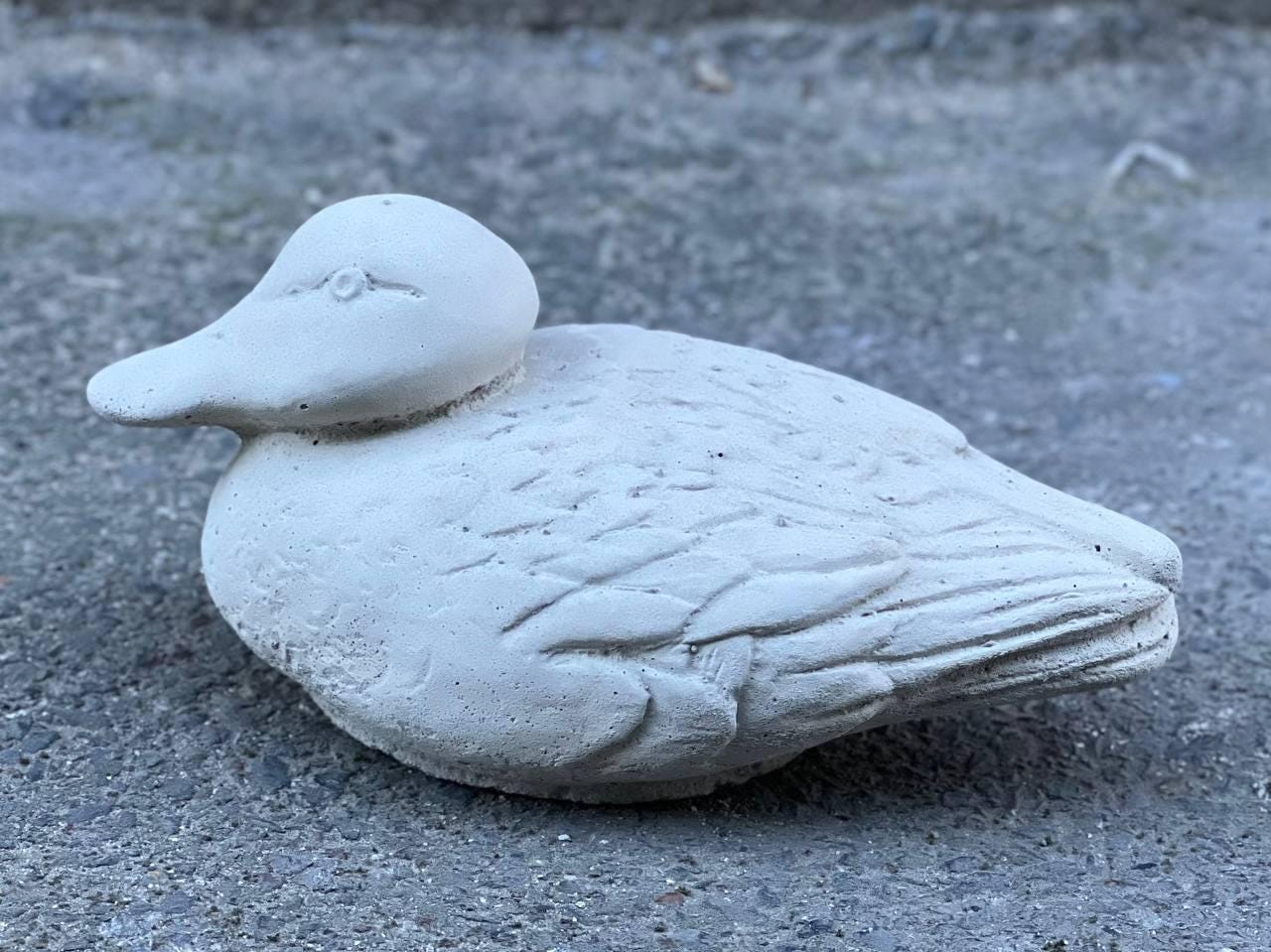 Concrete Duck Figurine Stone Goose Statue Cement Farm Animal Decoration ...