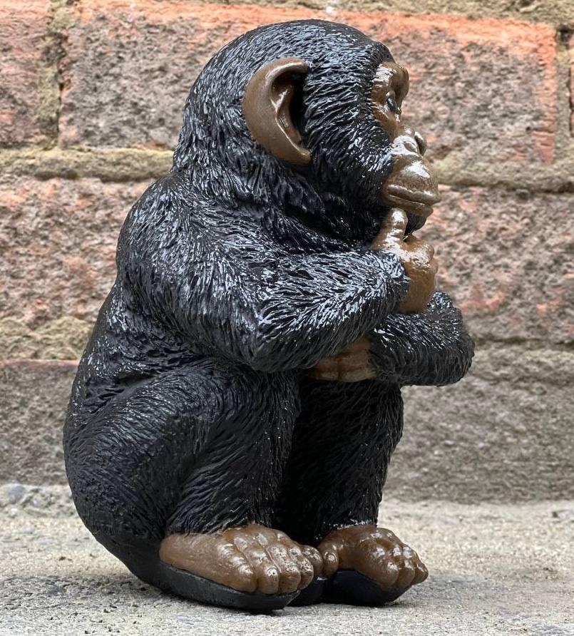 Thinking Monkey Concrete Statue Realistic Monkey Sculpture Concrete ...