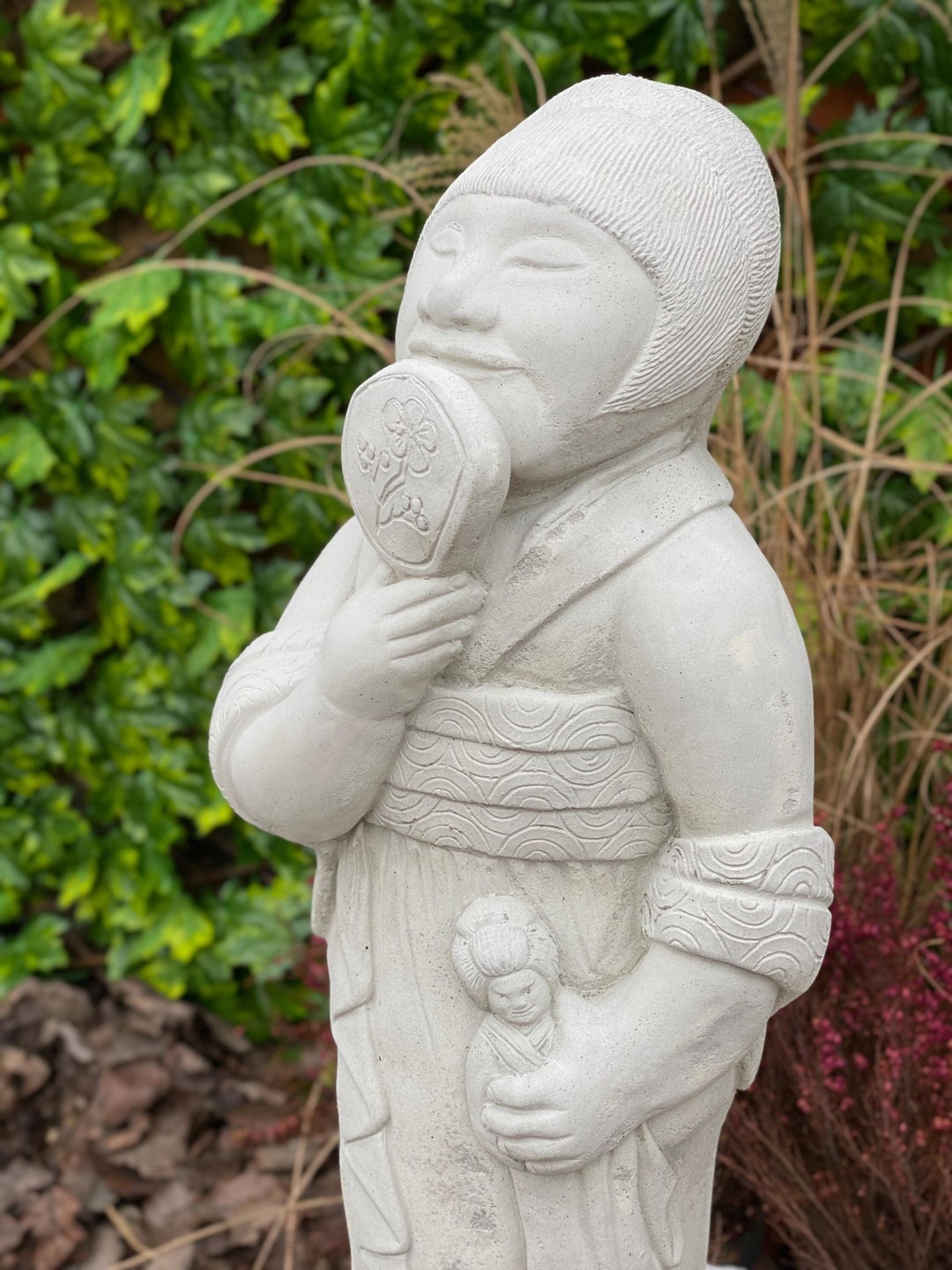 Funny Chinese Man Statue Concrete Man Figurine Cement Wise Man ...