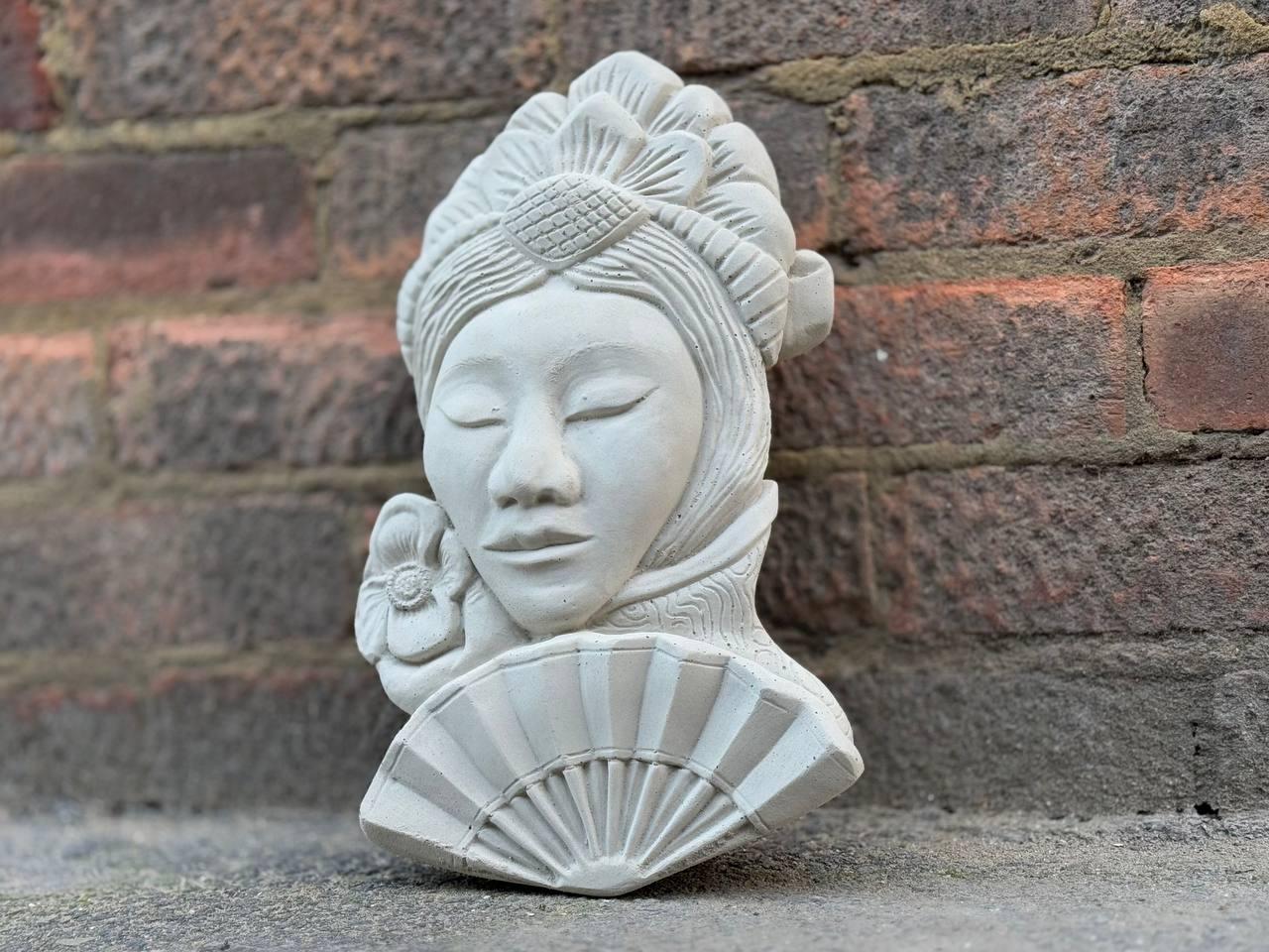 Outdoor Wall Woman Face Statue Stone Wall Face Sculpture Outdoor Woman ...