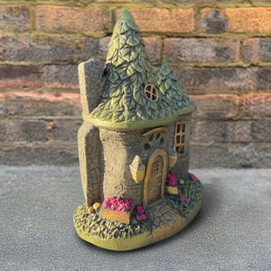 Concrete Fairy House Statue Stone Home Sculpture Cement Home Figurine ...