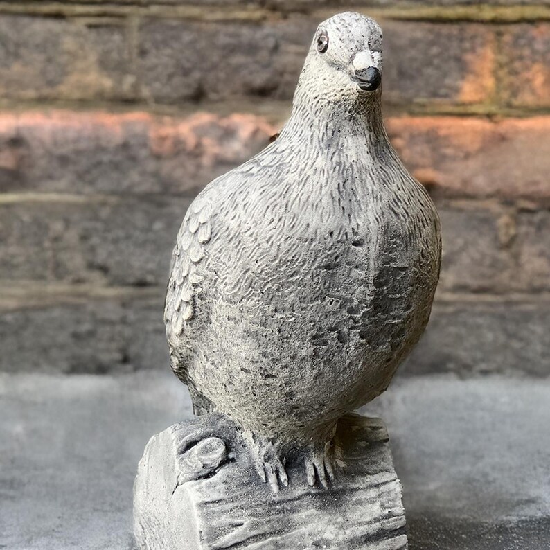 Outdoor Dove Statue Concrete Pigeon Sculpture Stone Bird Decoration ...