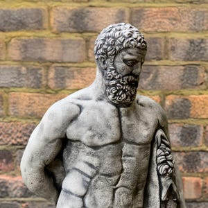 Large Hercules Sculpture Concrete Greek God Figurine Outdoor Greek Man ...