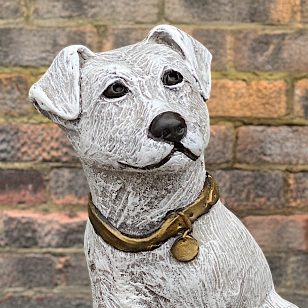 Outdoor Terrier Sculpture Stone Jack Russell Figurine Concrete Dog ...