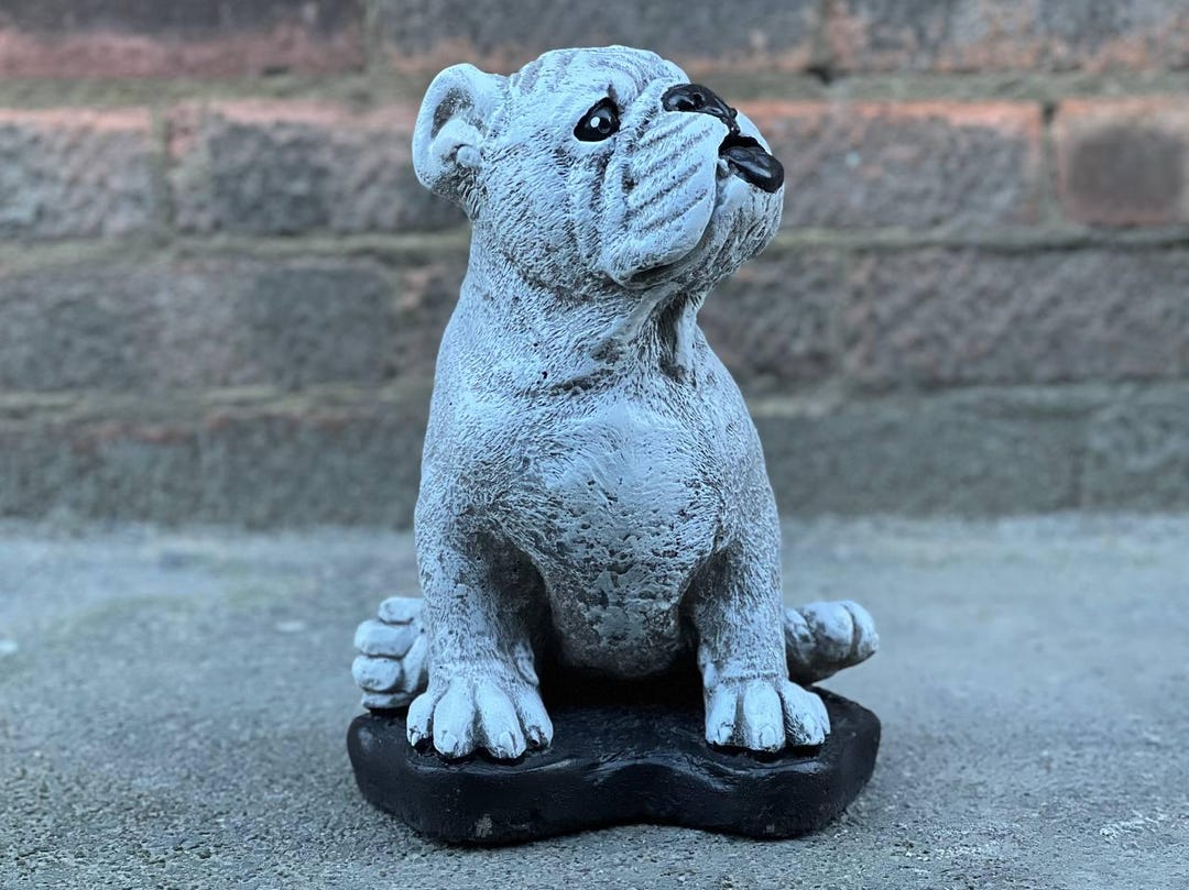 Cement Bulldog Decoration Stone Dog Statue Outdoor Pet Sculpture Cement ...