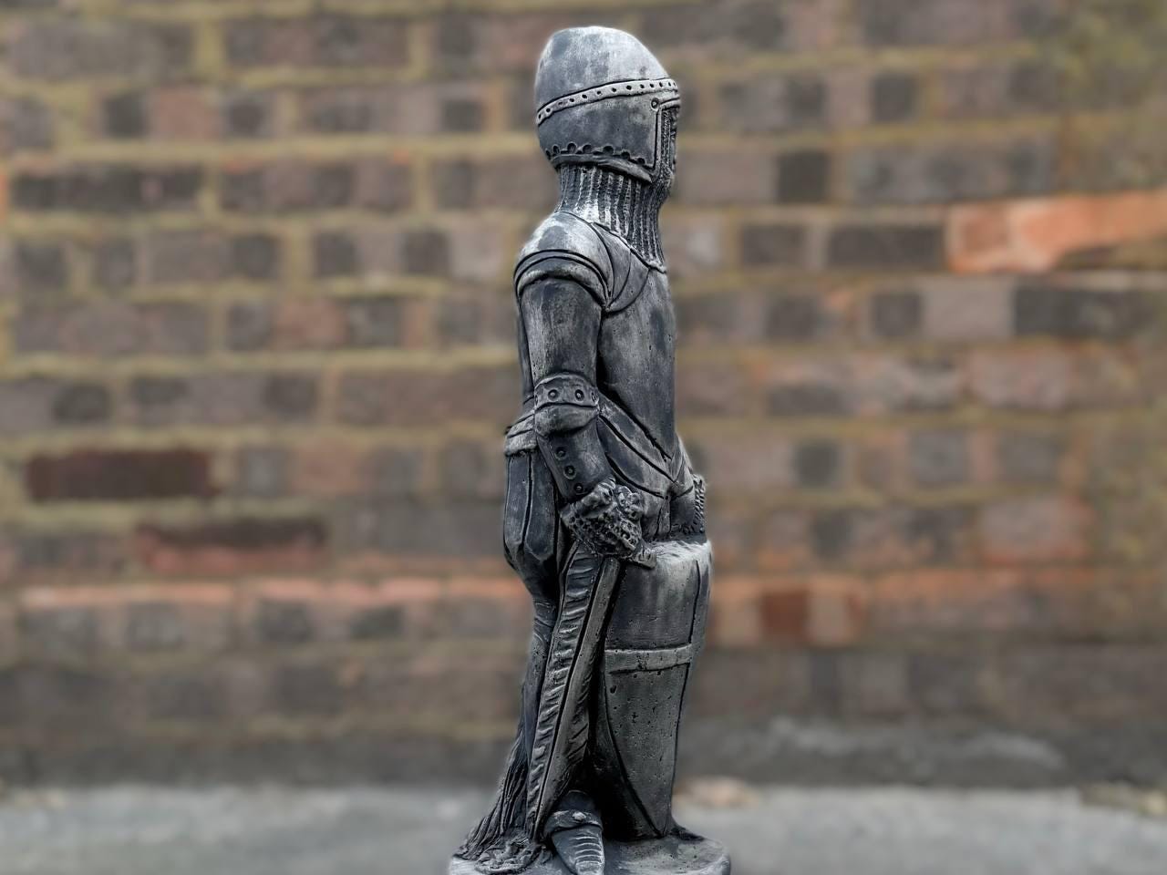 Medieval Knight Garden Sculpture Concrete Warrior Figurine Knight ...