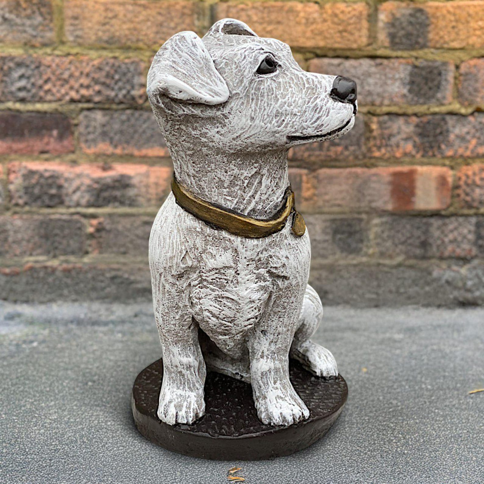Outdoor Terrier Sculpture Stone Jack Russell Figurine Concrete Dog ...