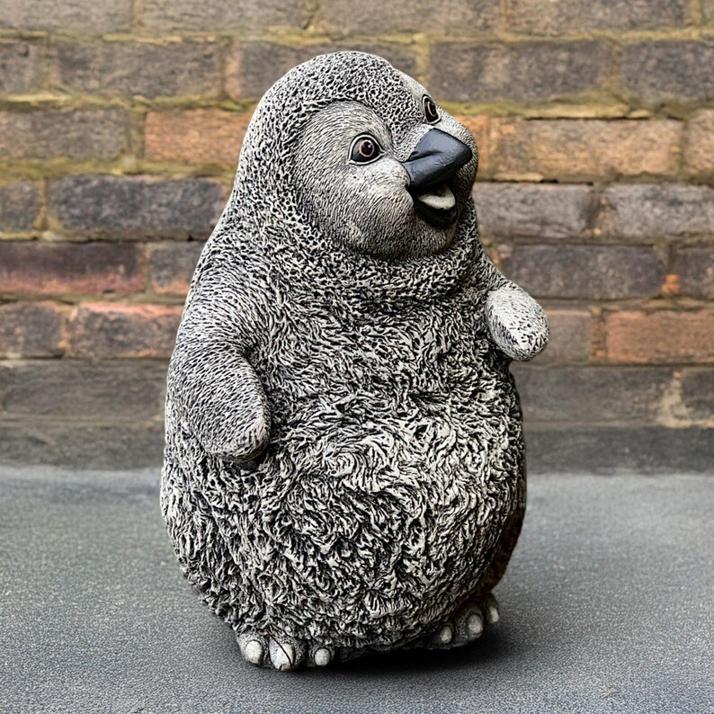 Handcrafted Concrete Penguin Statue - Garden Wildlife Decor - Etsy