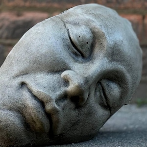 Large Face Sculpture Concrete Head Figurine Stone Modern Statue ...