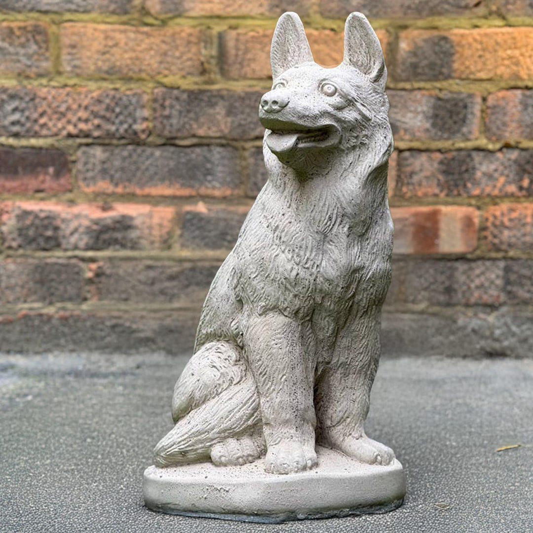 Large German Shepherd Sculpture Concrete Pet Figurine Outdoor German ...