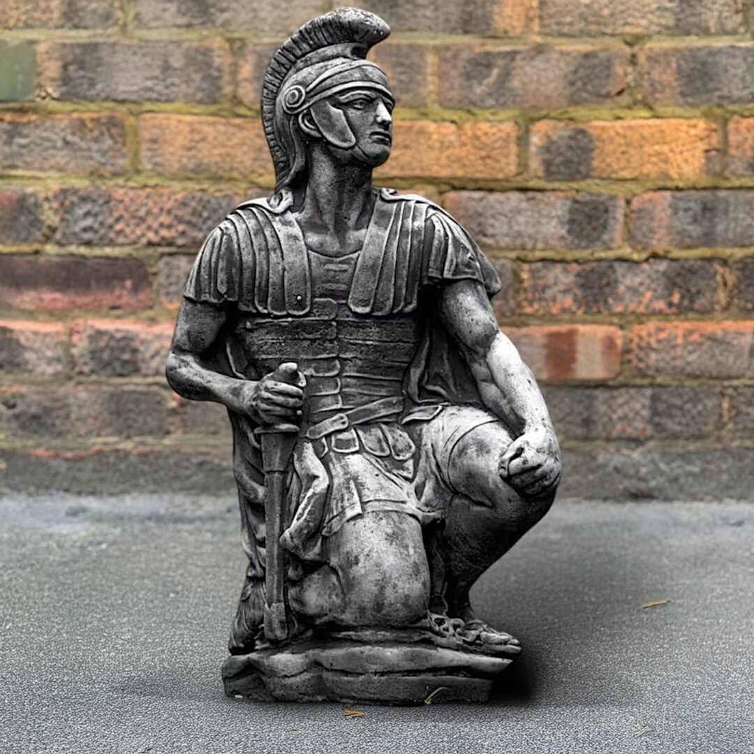 Massive Soldier Sculpture Concrete Large Roman Soldier Figurine Outdoor ...