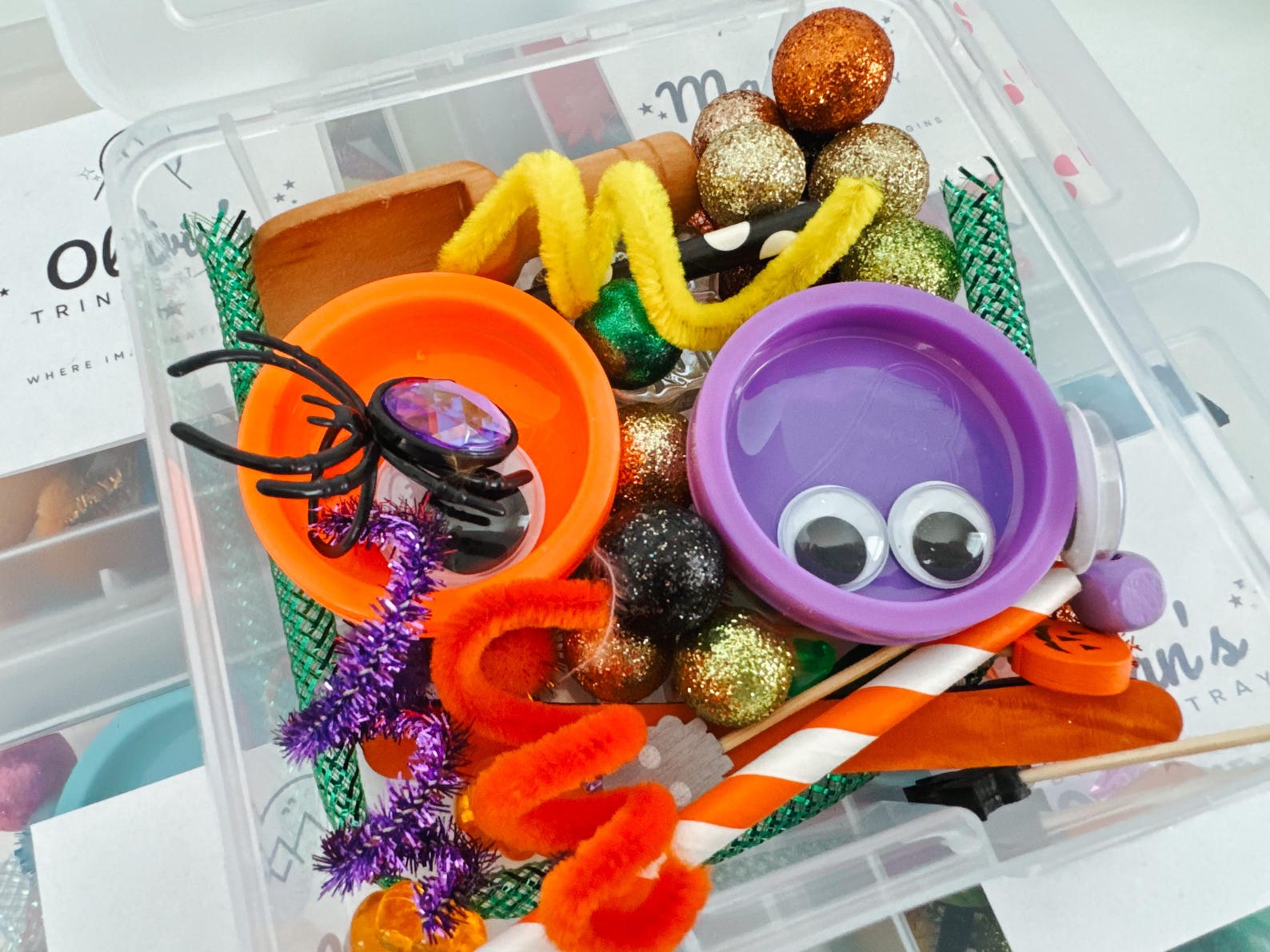 Sensory Bin Halloween Trinket Tray, STEM Toy, Custom Sensory Tray, Open ...
