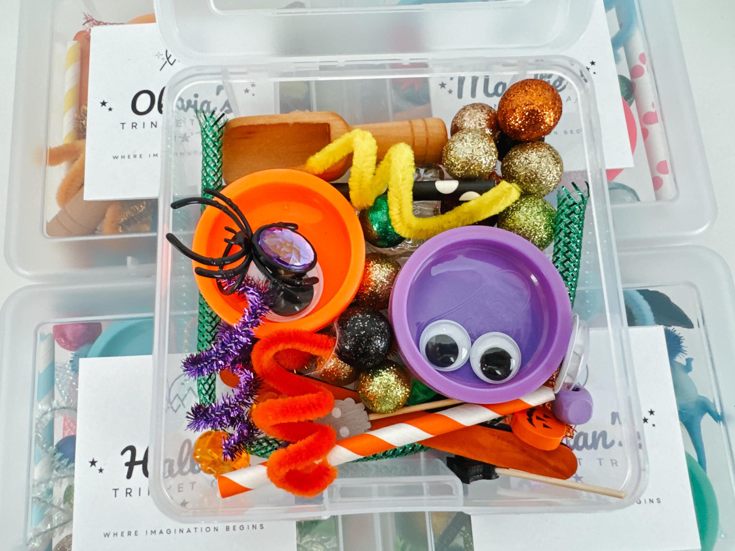 Sensory Bin Halloween Trinket Tray, STEM Toy, Custom Sensory Tray, Open ...