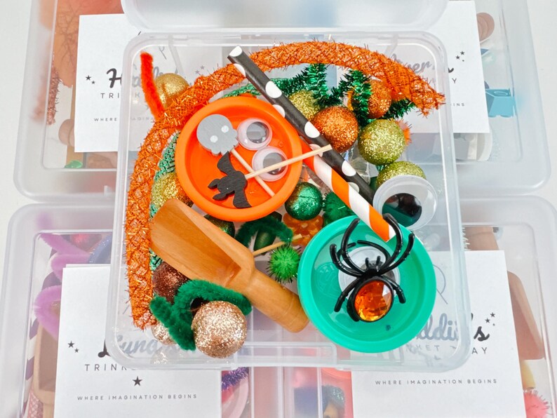 Sensory Bin Halloween Trinket Tray, STEM Toy, Custom Sensory Tray, Open ...
