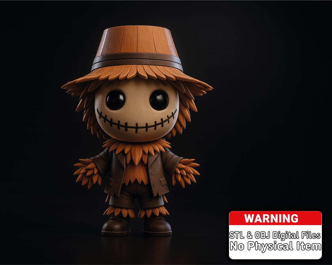 Cute Scarecrow Figurine | 3D Printed Halloween & Fall Decoration ...