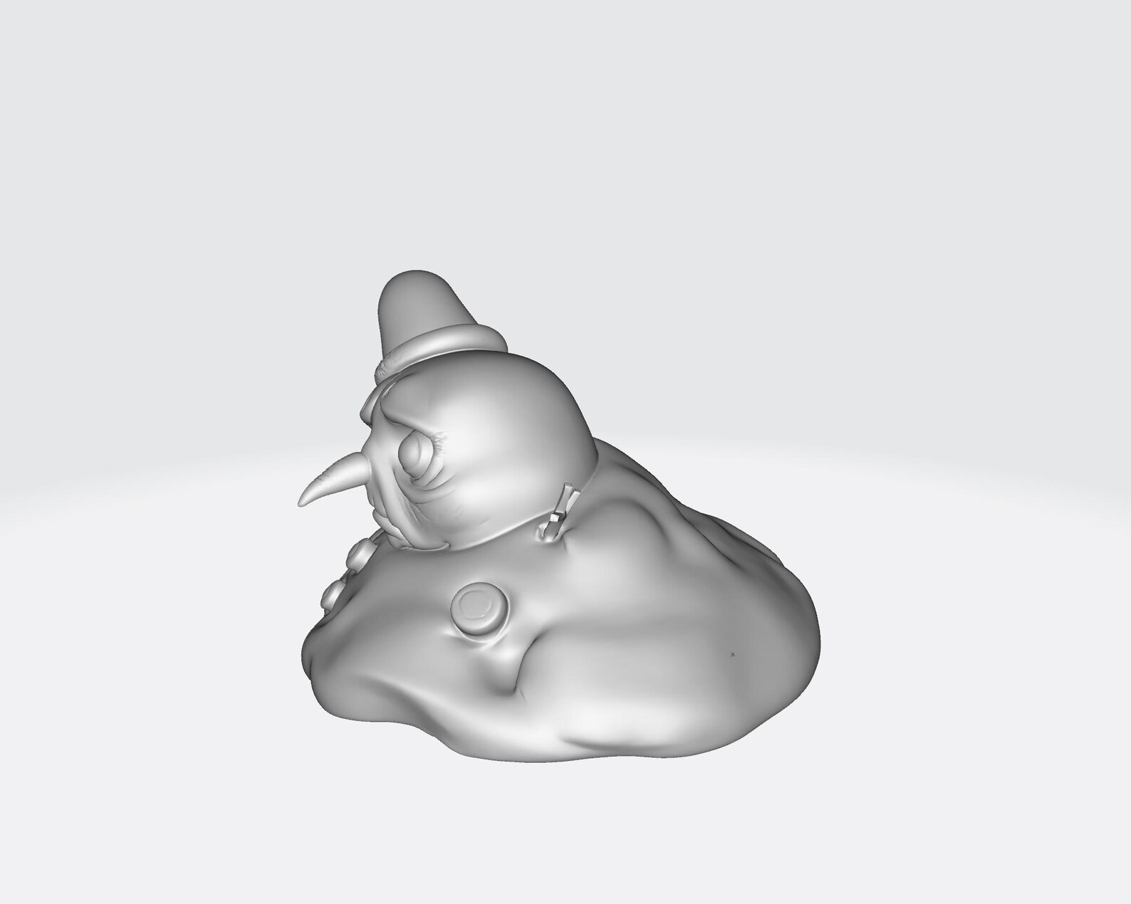 Sad Melted Snowman 3D Model | Funny Christmas Decor (digital Download ...
