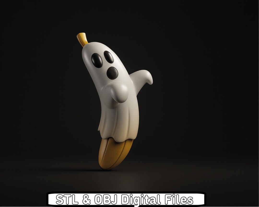 Ghost Banana 3D Print Model: Spooky Halloween Decor (STL/OBJ File) - Etsy