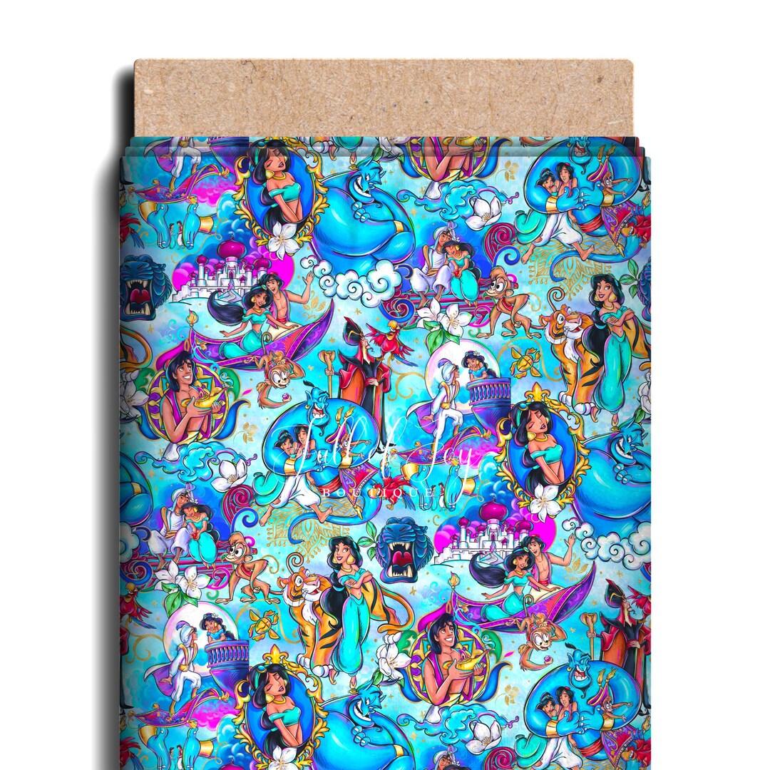 Princess Character Fabric, Cartoon Fabric, Aladdin, Princess Jasmine ...