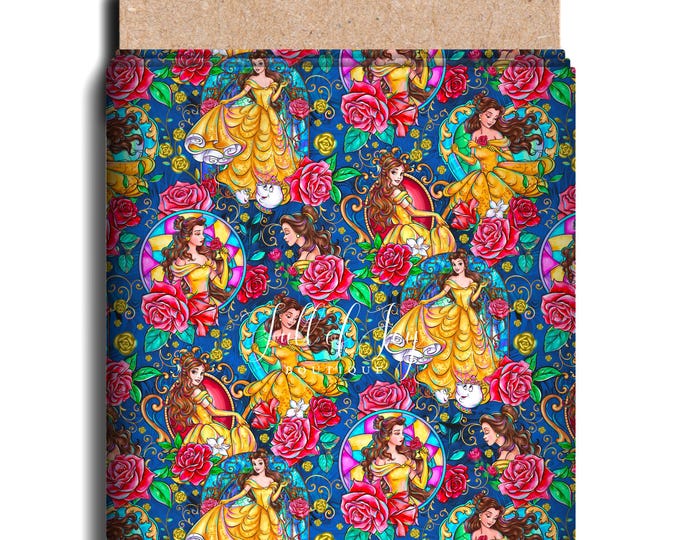 Princess Character Fabric, Cartoon Fabric, Beauty and the Beast, Belle ...