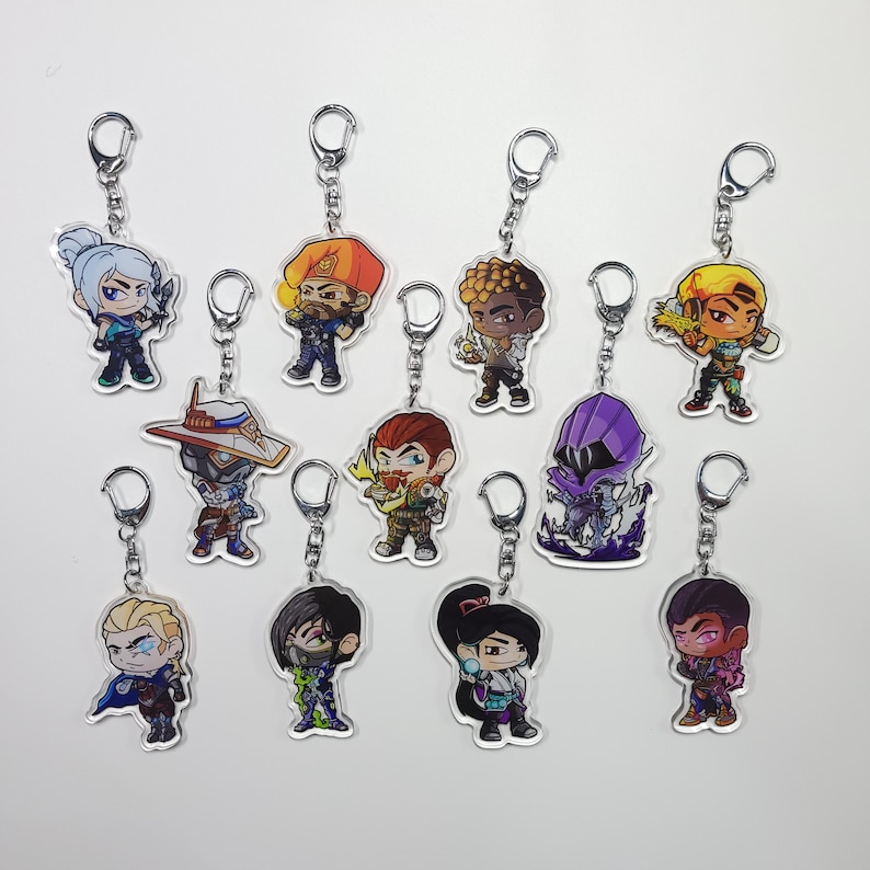 Sova Valorant Acrylic Charm Keychain, Valorant Agent, Gaming Gift, Fan ...