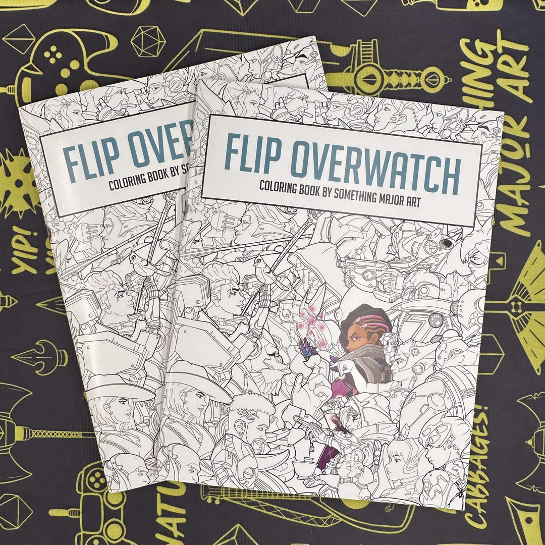 Overwatch Coloring Book Flip, Overwatch Adult Coloring Book, Premium ...