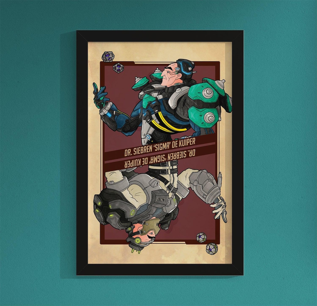 Sigma Overwatch Print, Flip Overwatch 2 Wall Art, Gamer Wall Decor ...