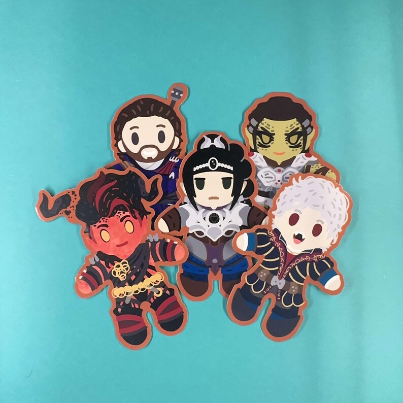 Baldur’s Gate 3 Gingerbread Stickers, Dungeons and Dragons Fantasy ...
